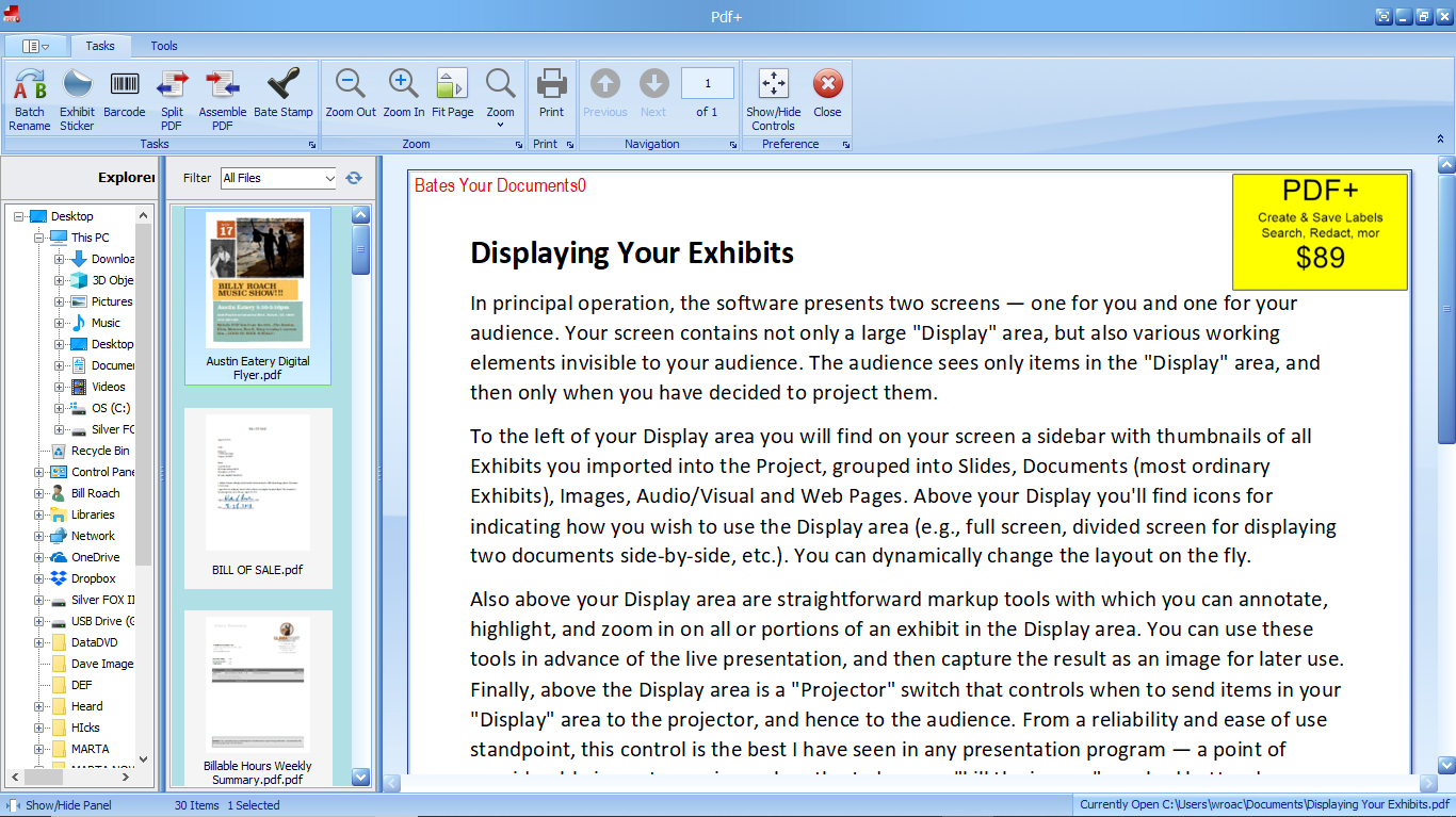 PDF+™ | ExhibitView | Trial Presentation Software